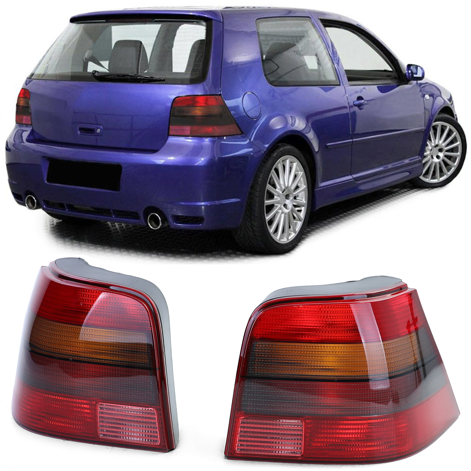 R ckleuchten Heckleuchten Rot Schwarz F r VW Golf 4 IV Ab 1997 2003