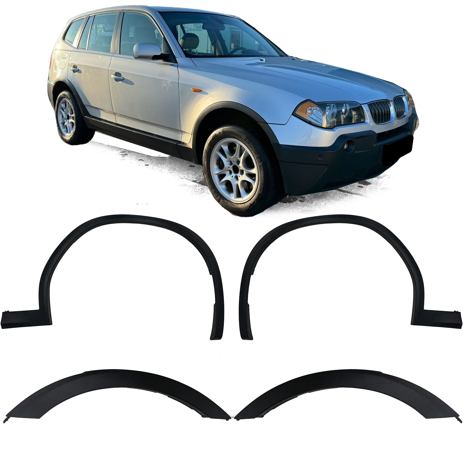 Wheel running fenders widening for BMW X3 E83 from 2003-2010 wheel rims ...