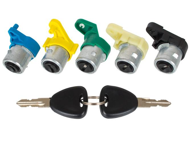 5 x door lock lock locking cylinder for Renault Kangoo I from 1997- 2x ...