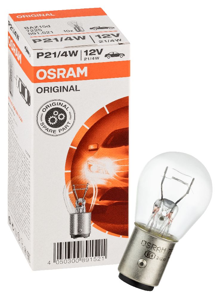 10x Osram bulb lamp P21/4W BAZ15d 7225 Brake Light Lamp Bulb 12V 21/4W ...