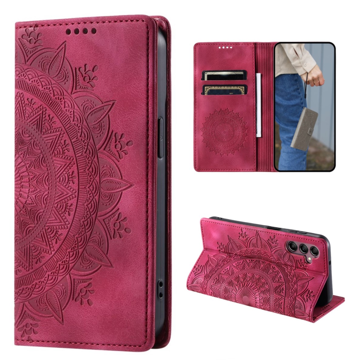 Hülle für Samsung Galaxy S24+ Handy Cover Flip Case Schutzhülle Tasche ...