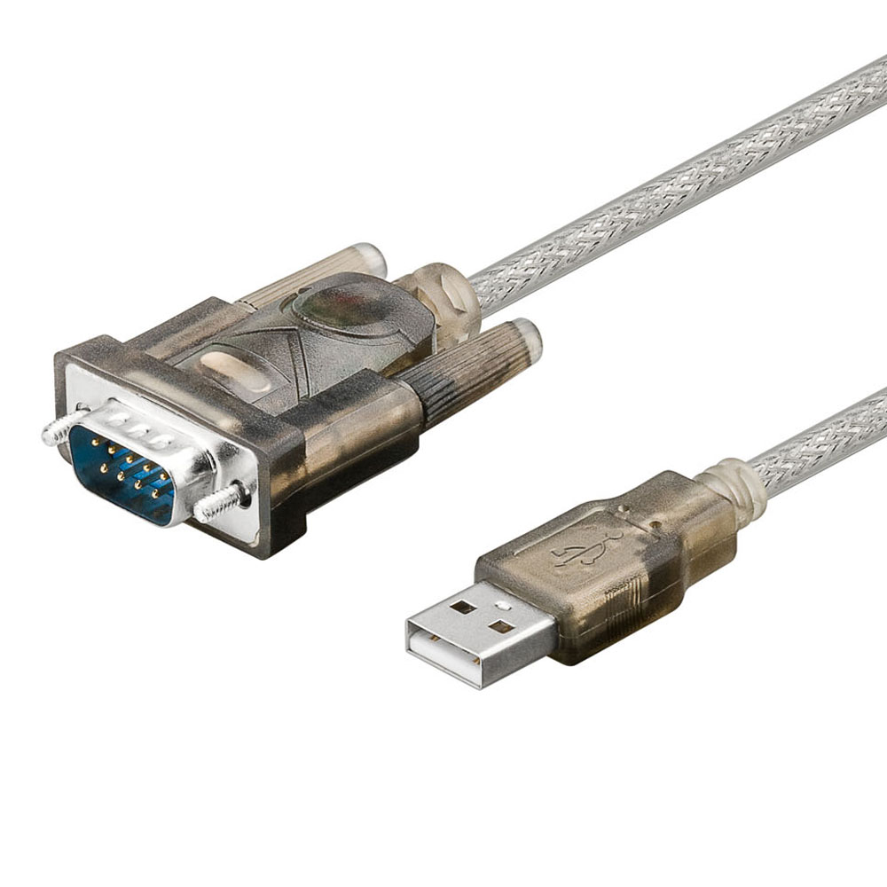 USB 2.0 Adapter - Konverter Kabel USB A St. zu Seriell COM RS232 9 ...