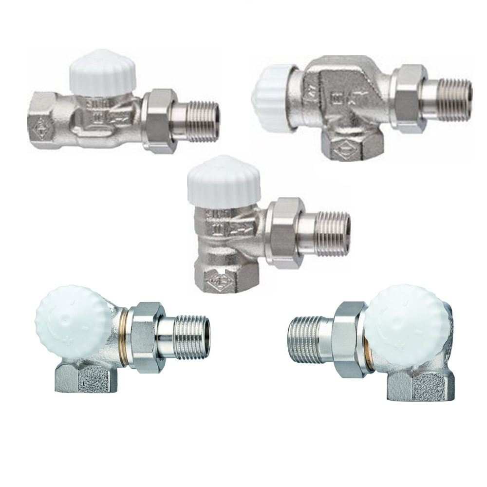 Heimeier Thermostatventil V-Exact II 3/8" 1/2" 3/4" Eck Durchgang Axial ...
