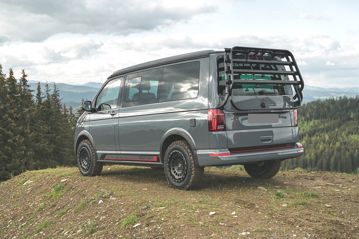 Allterrain Felgen Satz 8,5x18 schwarz für VW T5 T6 T6.1 Twin Monotube Projekt AT Projekt AT ...