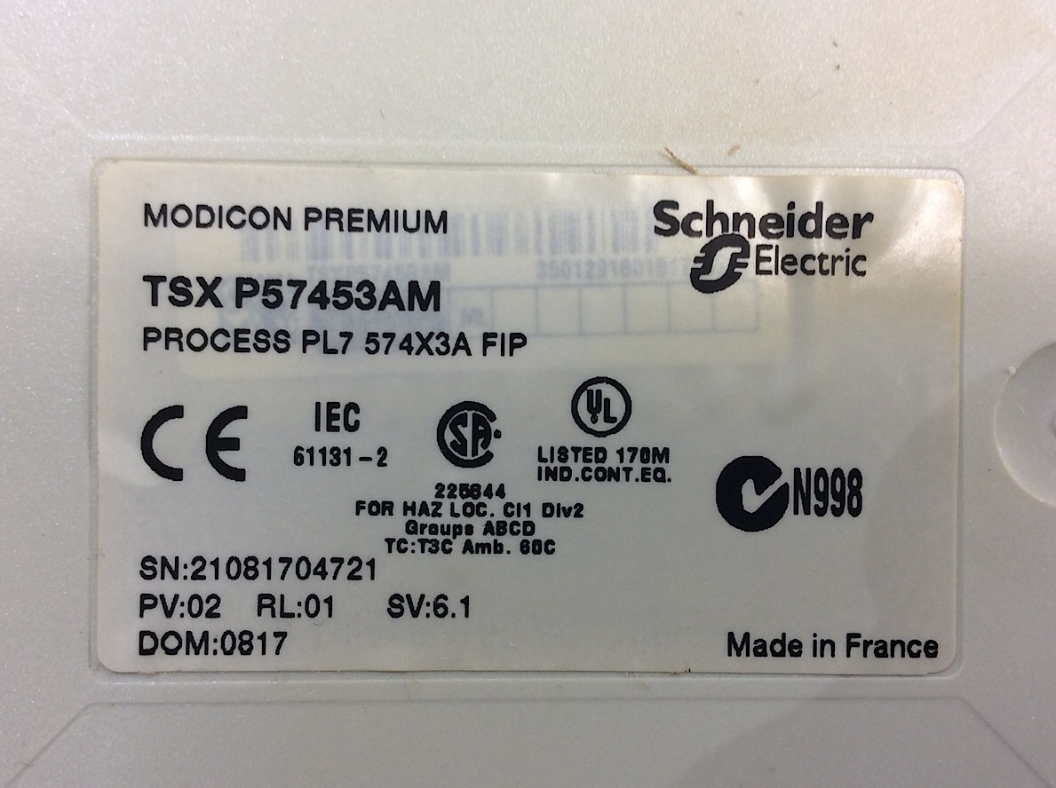 Telemecanique Schneider Electric Modicon TSX Premium TSXPSY5500 100/240VAC