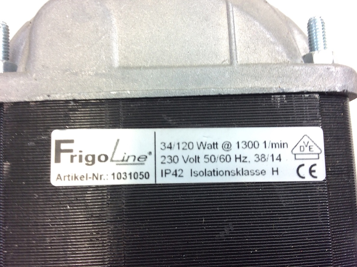 Set 12x FRIGO LINE 1031050, 34/120 Watt, 230 Volt, 50/60 Hz Lüftermotor