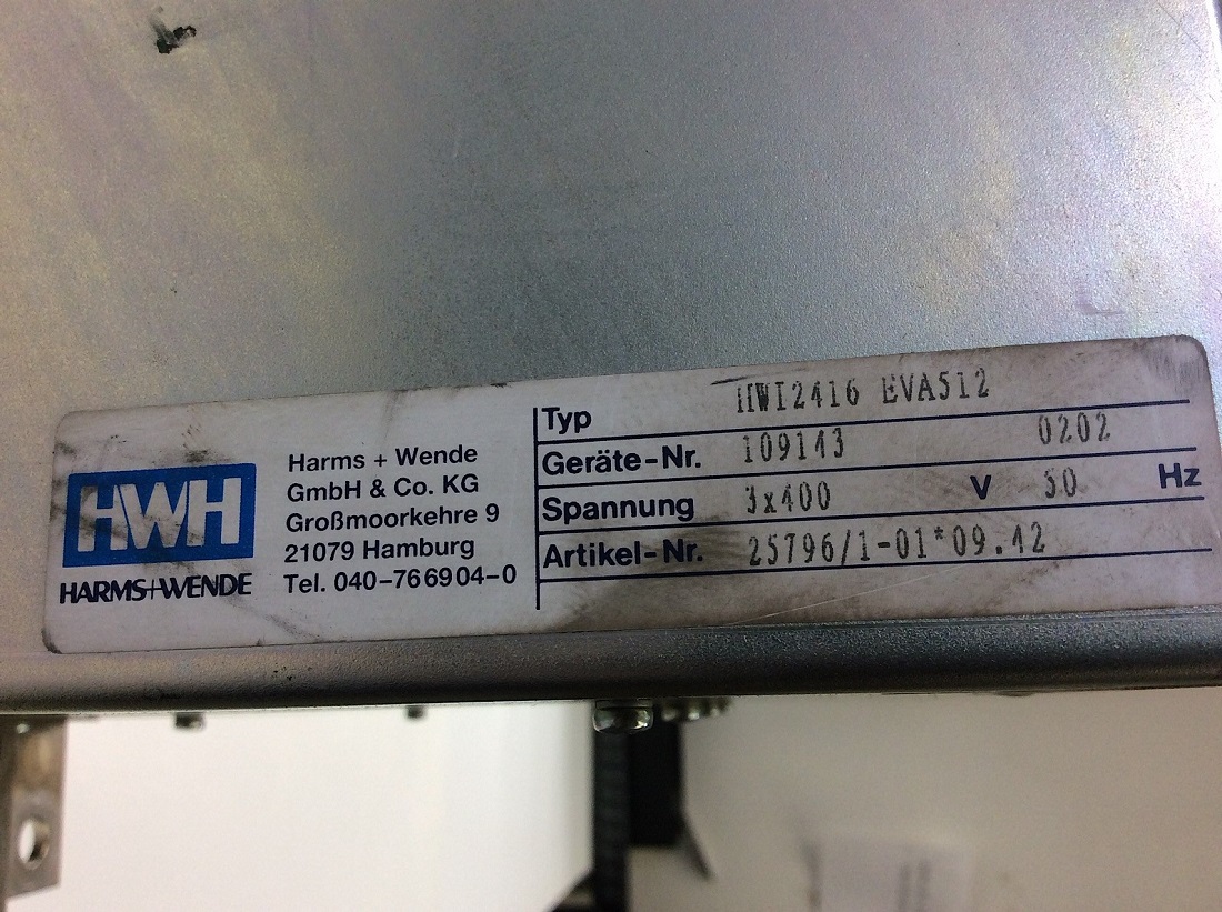 Harms+Wende HW2000 Mittelfrequenz-System HWI2416 EVA512, 3x400V 50Hz