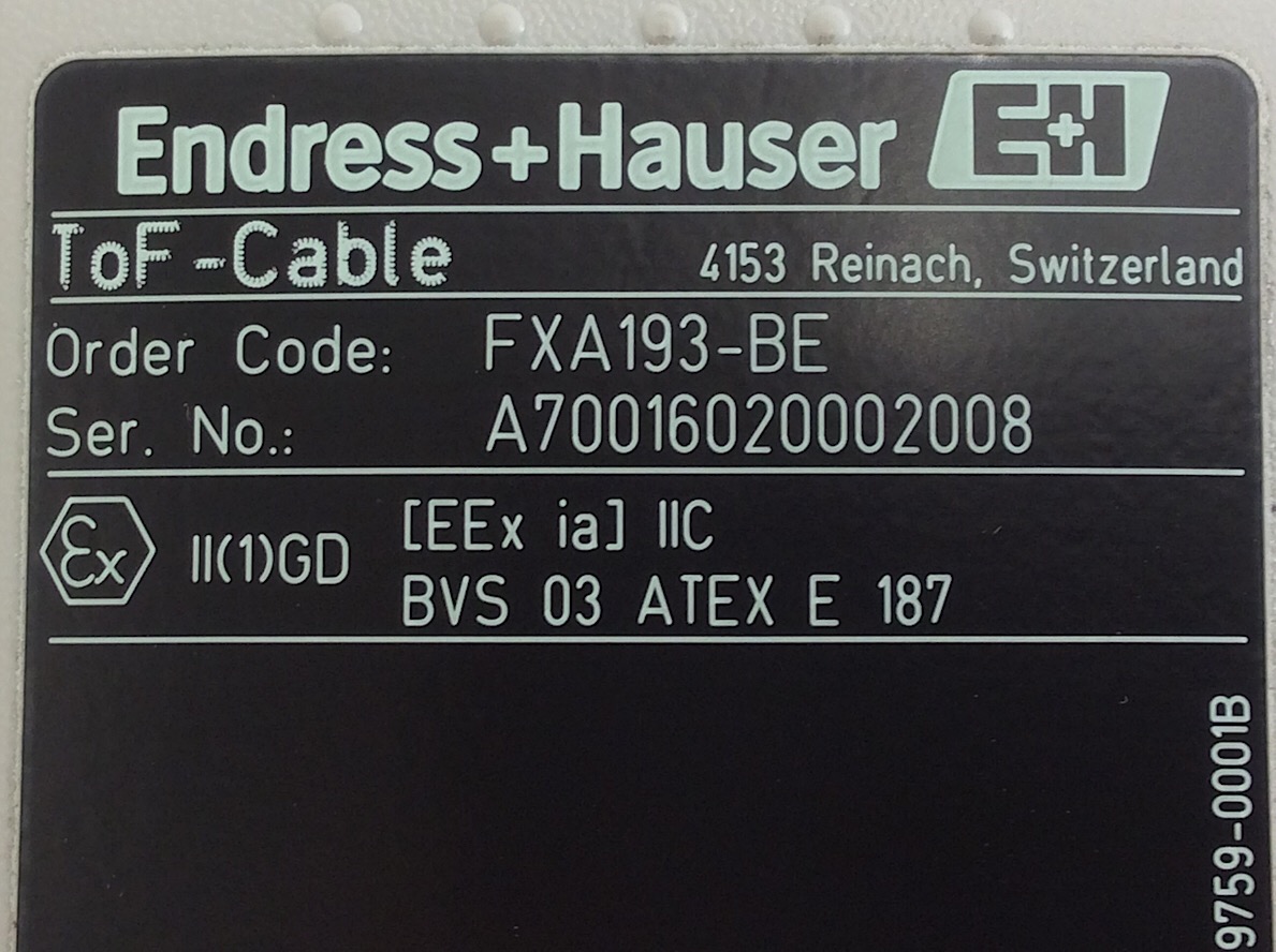 3er Set Endress+Hauser 2x ToF-Cable FXA193-BE und 1x Serviceinterface ...