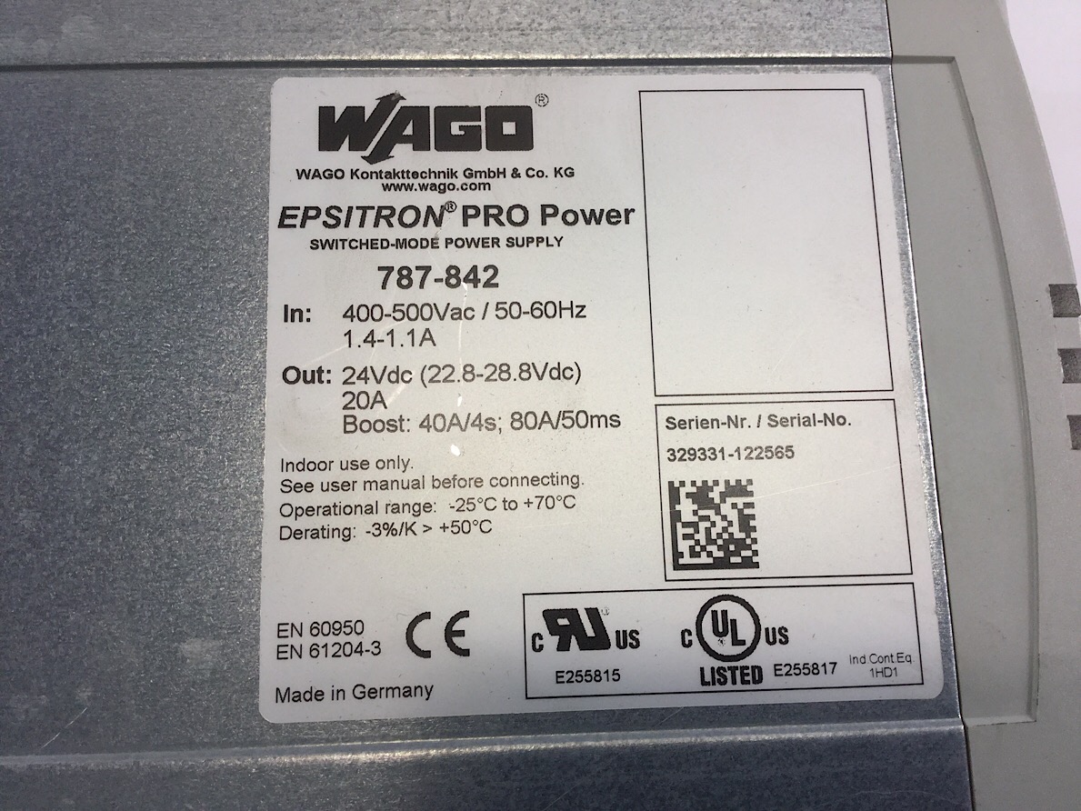 7x Wago 787-842 Epsitron PRO Power getaktete Stromversorgung, Power ...