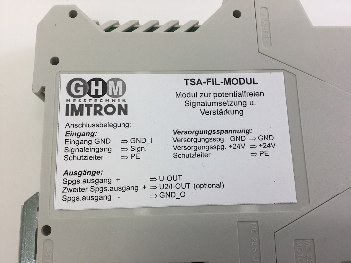 6x Imtron ISO-FIL-MODUL zur Potenzialfreien Signalumsetzung 2x TSA-FIL ...