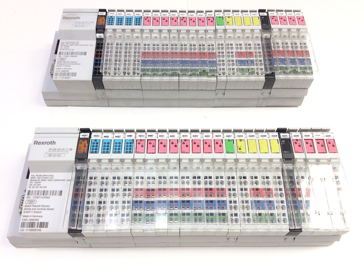 Set Bosch Rexroth Profibus-Rack mit div. Module: 2x Inline 7261 usw.