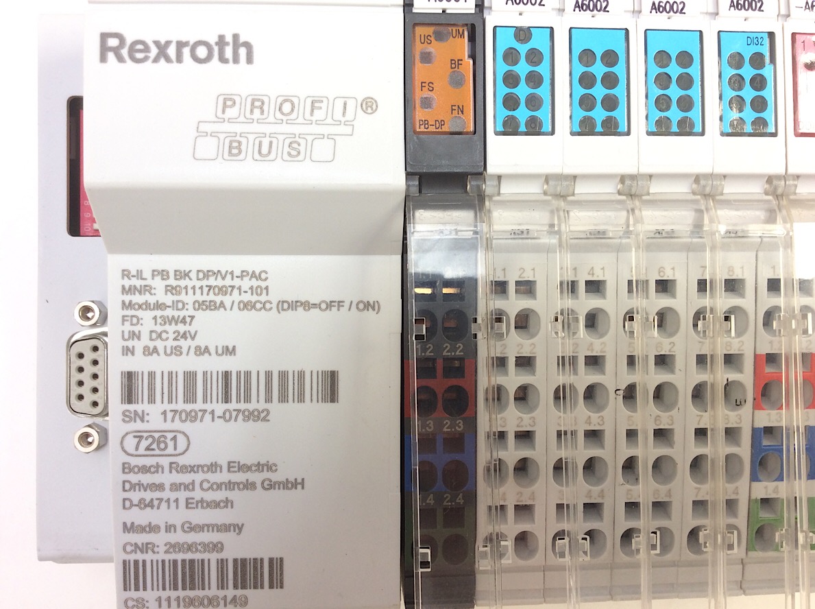 Set Bosch Rexroth Profibus-Rack mit div. Module: 2x Inline 7261 usw.