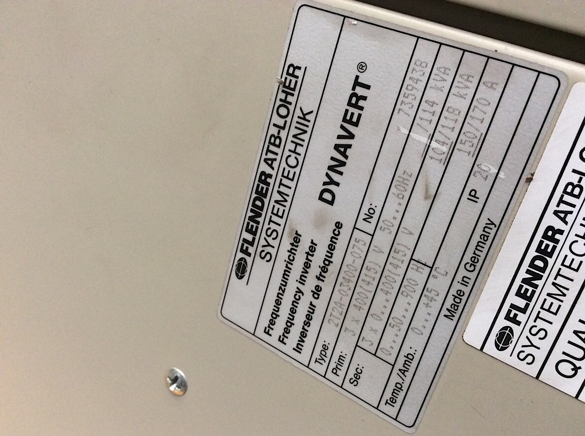 Dynavert Flender ATB-Loher 2T2A-03400-075, Frequenzumrichter 150/170A