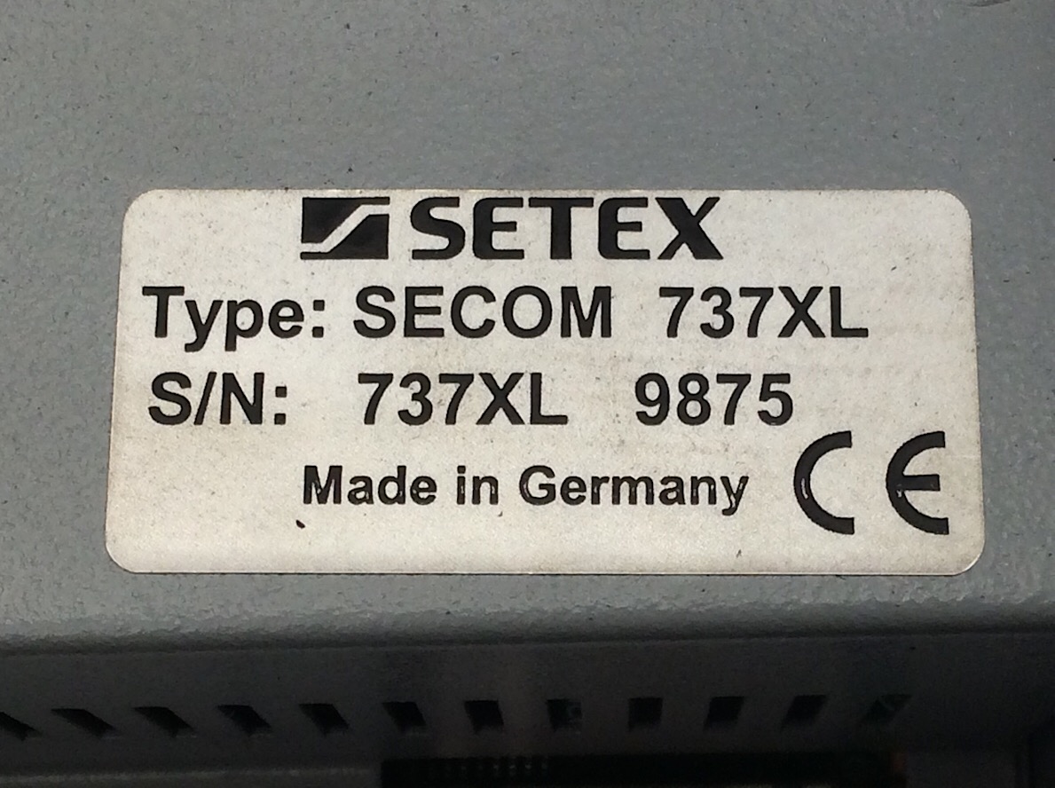 Setex SECOM 737XL Maschinensteuerungen für Batchprozesse Bedienteil