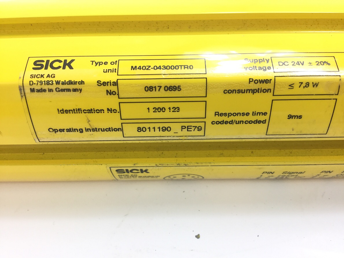 2er Set Sick M4000 Passive + Standard AP 24V 7,8W Sicherheits-Lichtschranke