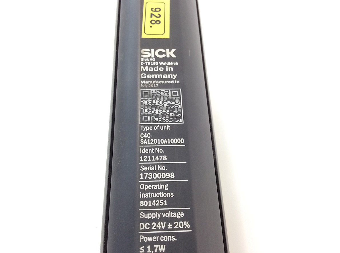 1x Sick deTec4 core C4C-EA12010A10000 1x Sick C4C-SA12010A10000