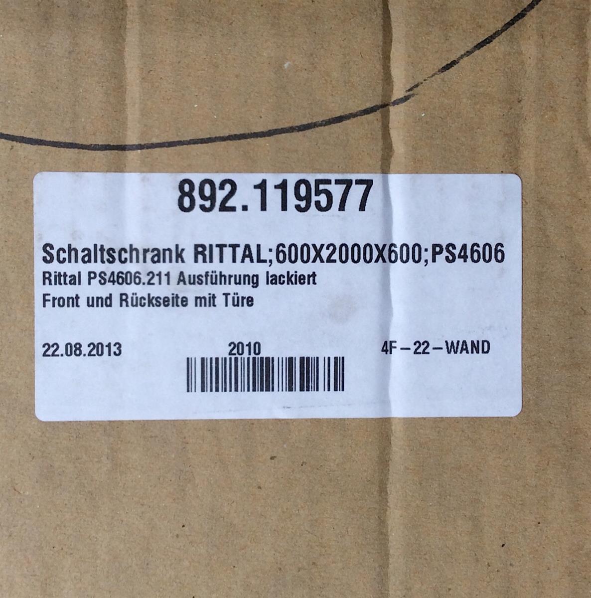 Set Rittal 2x PS4606 Schaltschrank 600X2000X600mm, 1x PS4605 600X2000X500mm