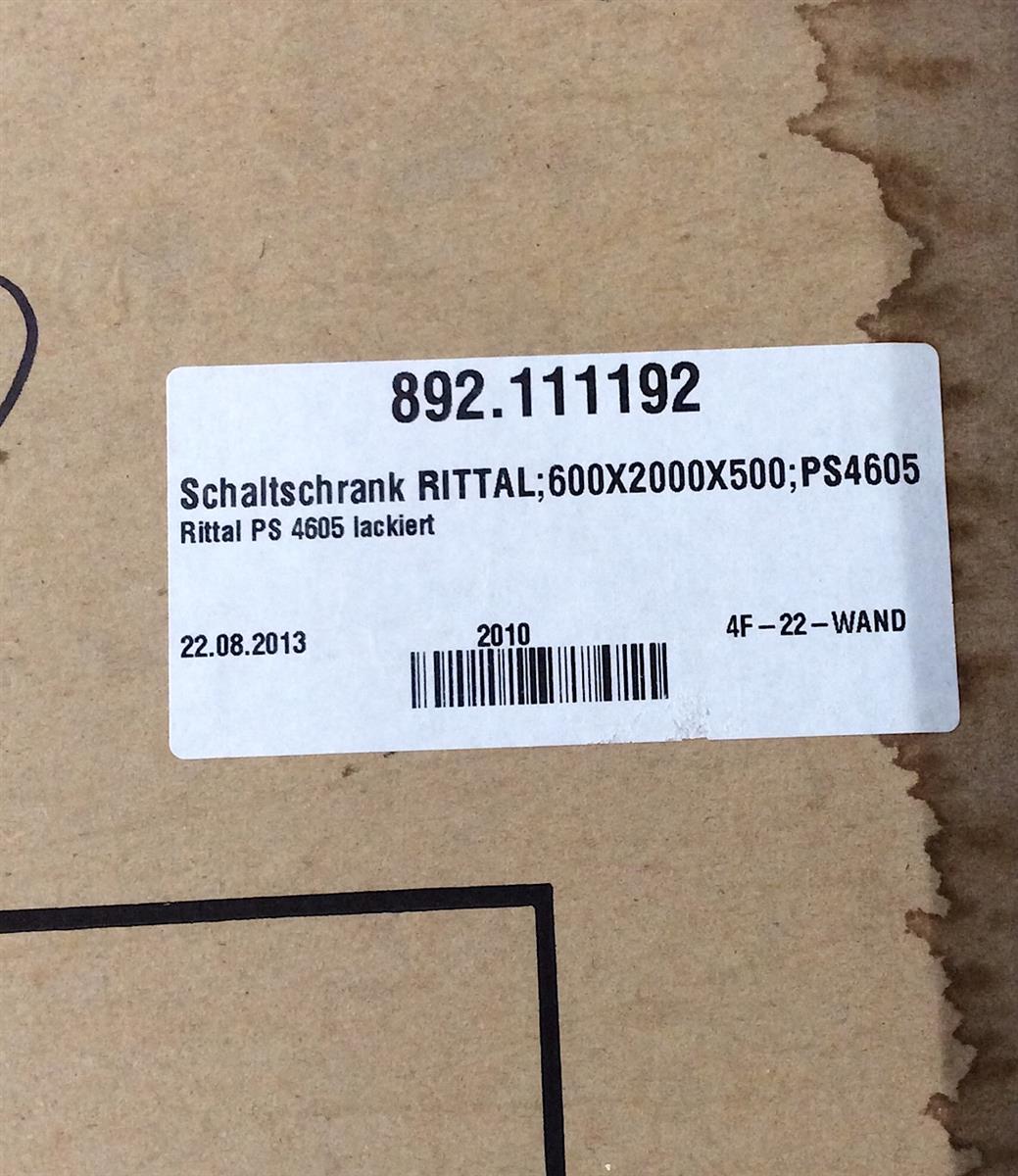 Set Rittal 2x PS4606 Schaltschrank 600X2000X600mm, 1x PS4605 600X2000X500mm