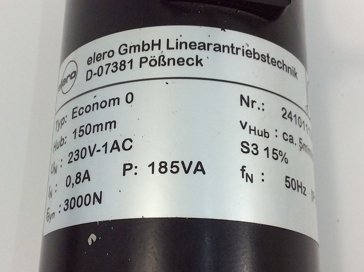 5er SET div. z.B. ELERO Econom 01 Linearantrieb 200mm 230V 2,5A 5000N