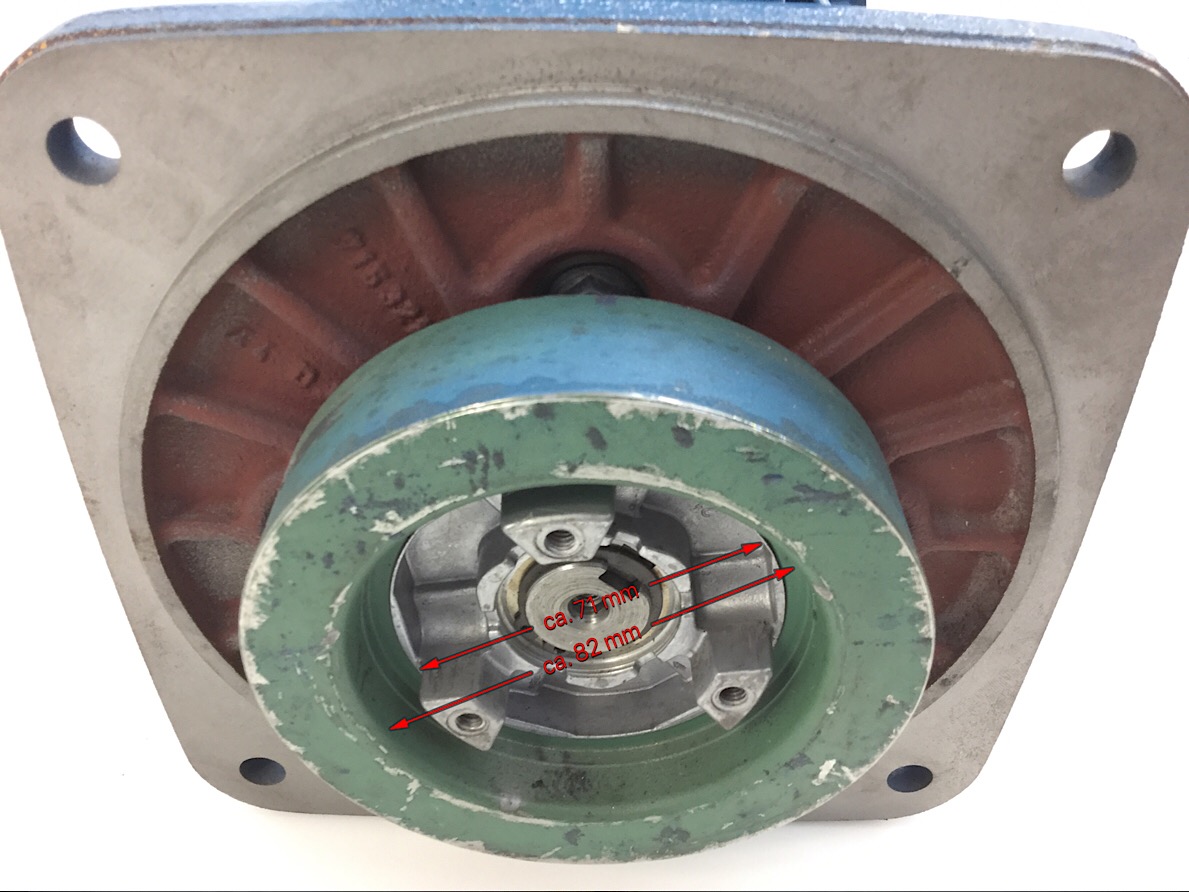 Demag Polumschalter KBF 90 A 8/2, Bauform B14, 380V, 3~, 1.5/2.5A, 590/2520min-1