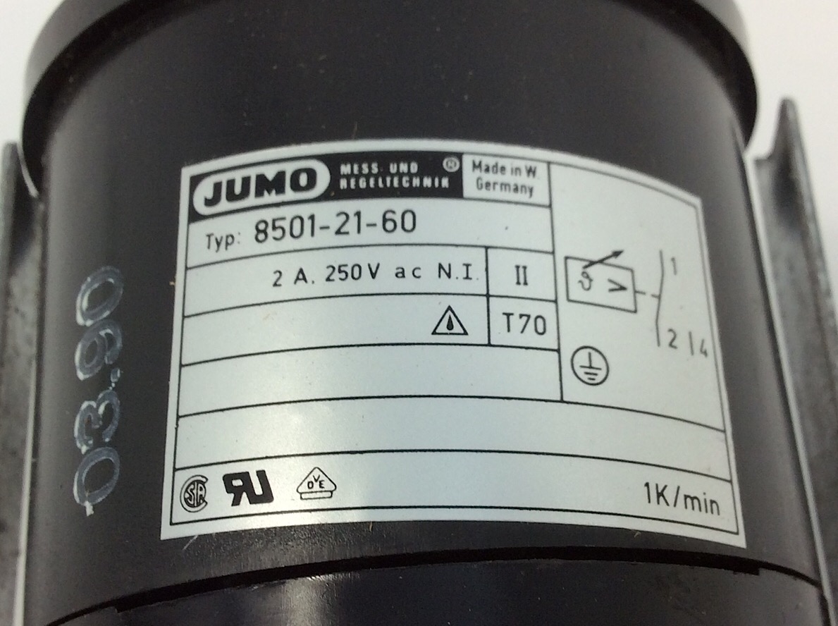 3x Jumo 8501-21-60 Thermostat 2A 250V 1K/min