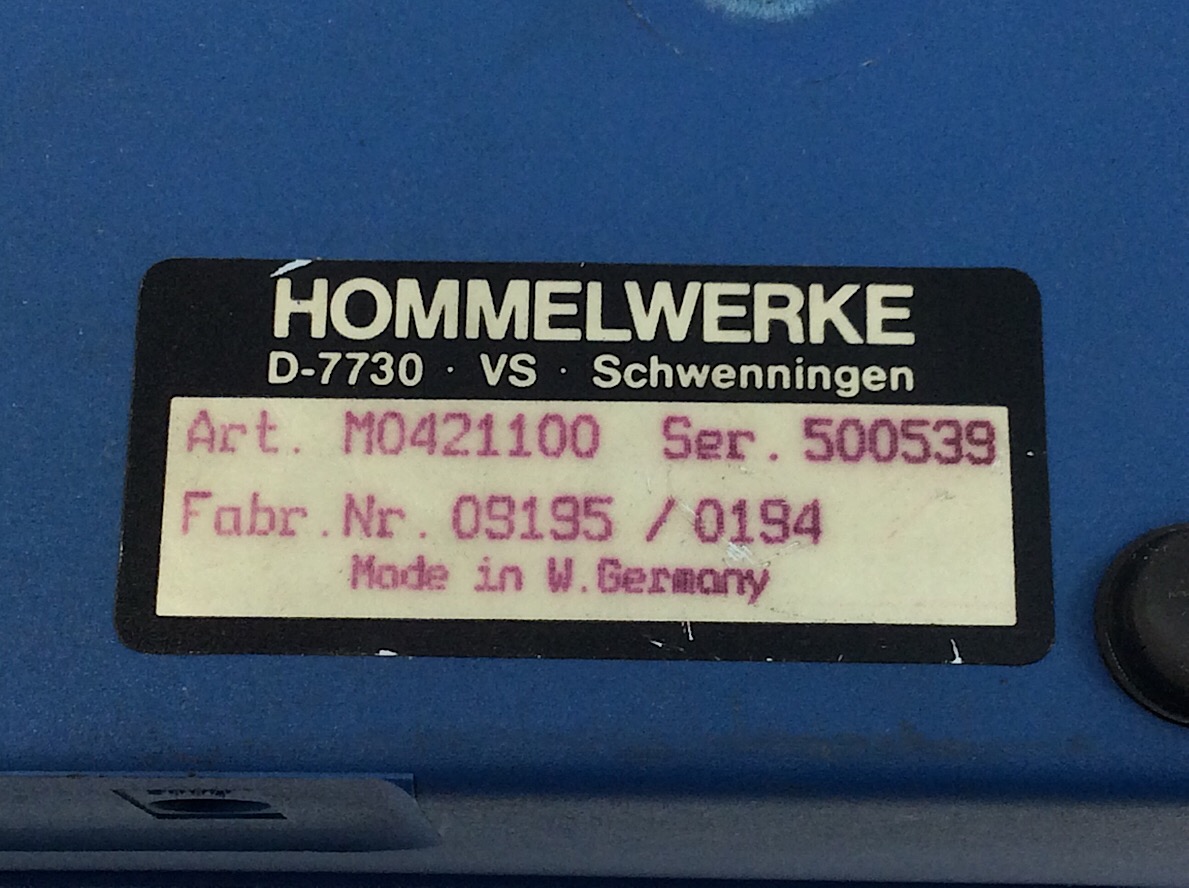 Hommelwerke Tester T1000 Messgerät, Printer P1010, LV 15 Rauheitsmessgerät