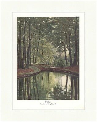 Waldsee Georg Marschall Bäume Bach Grün Blätter Wasser Park coloriert ...