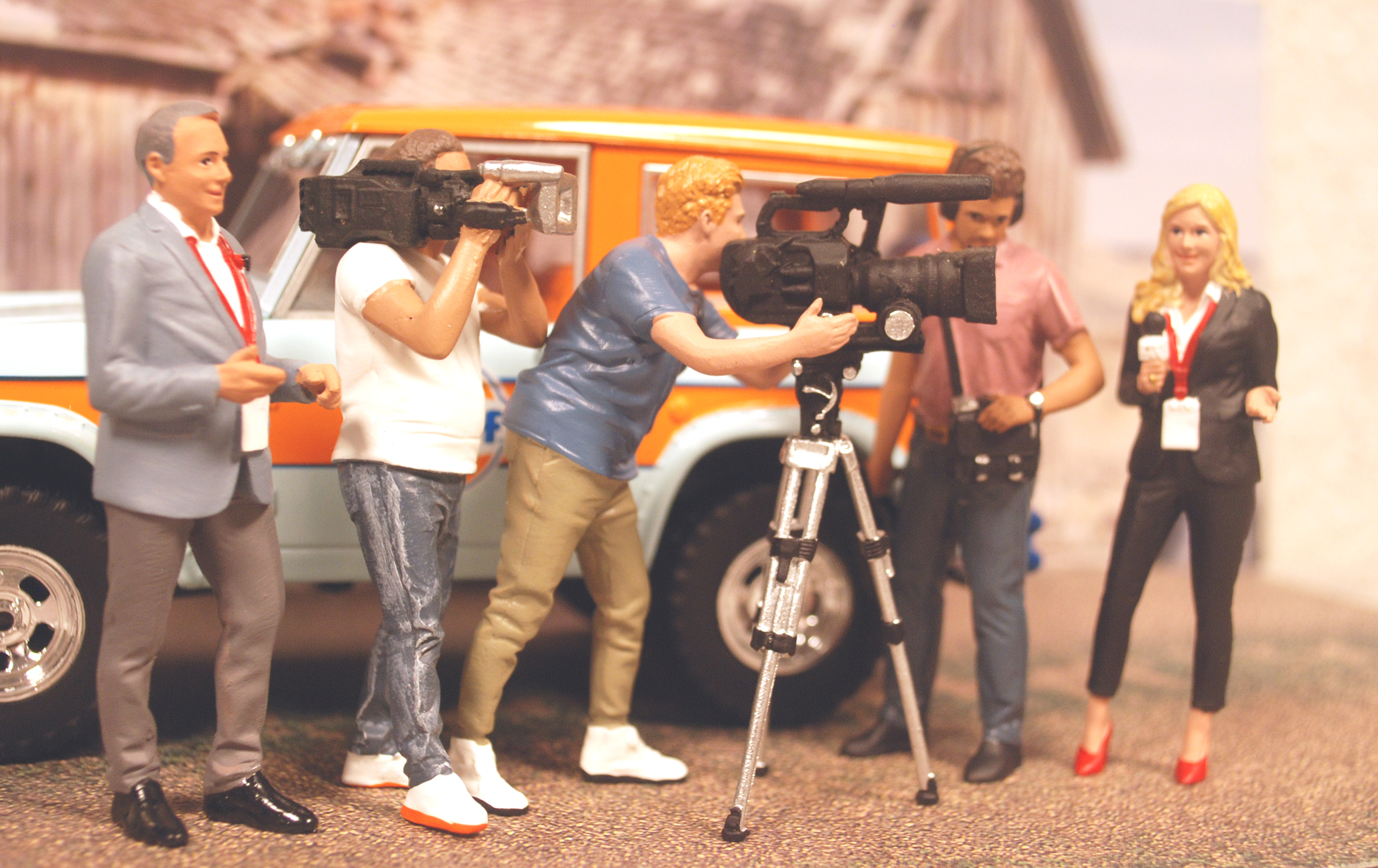 24401B American Diorama On Air Set alle 5 Figuren 1:24