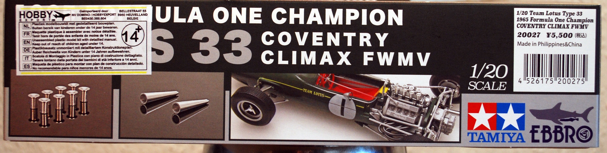 1965 F1 Champion Lotus 33 Coventry Climax 1:20 Tamiya Ebbro 20027
