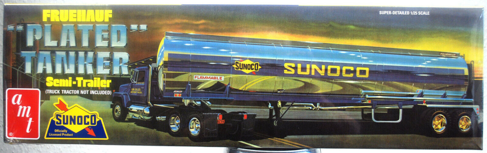 Fruehauf Plated Tanker Semi Trailer Sunoco 1:25 AMT 1239 wieder neu 2021